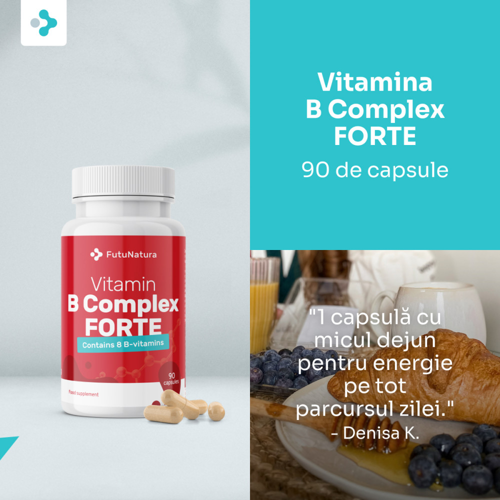 Vitamina B Complex FORTE - sistem nervos și epuizare, 90 de capsule ...