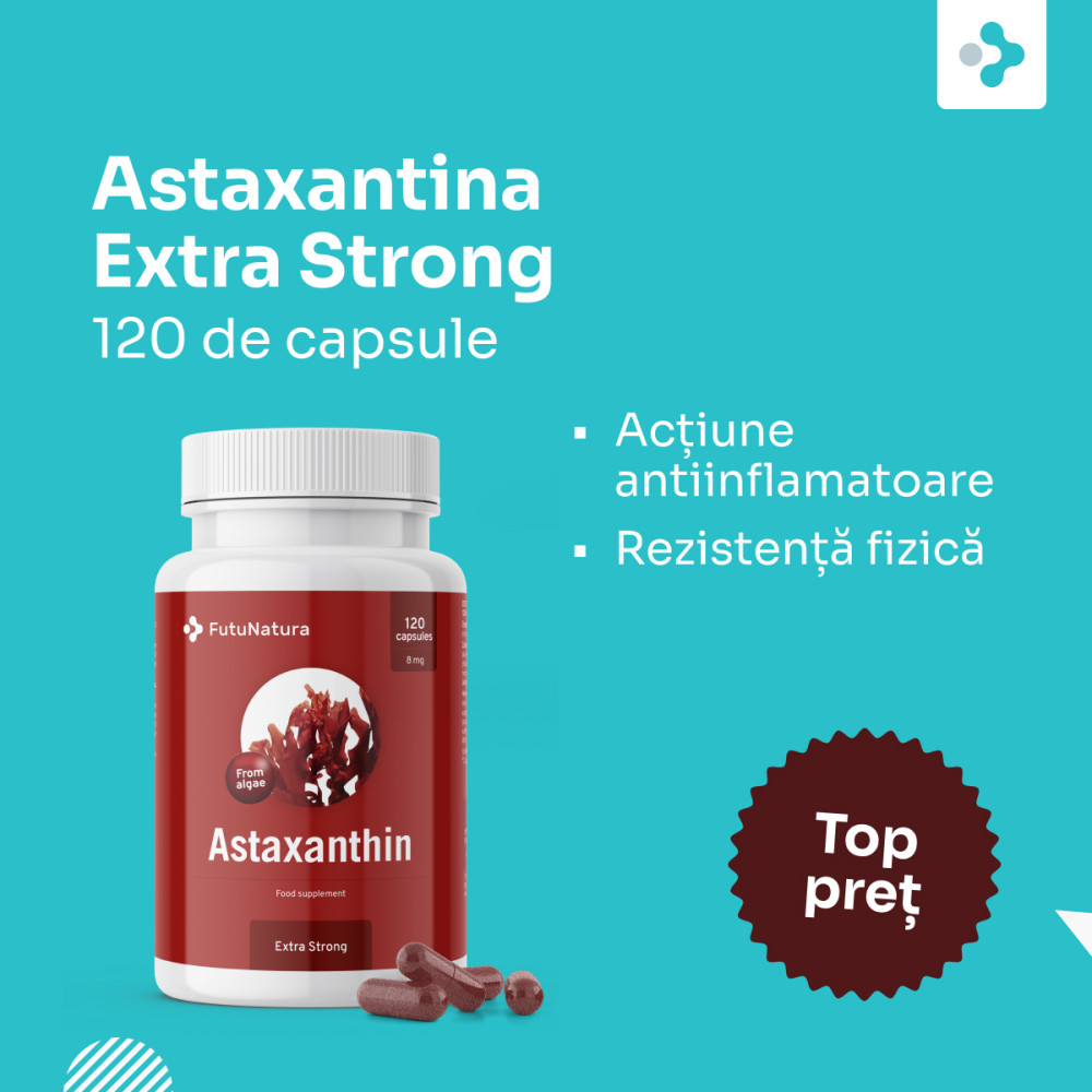 Astaxantina Extra Strong 160 mg, 120 de capsule - FutuNatura.ro