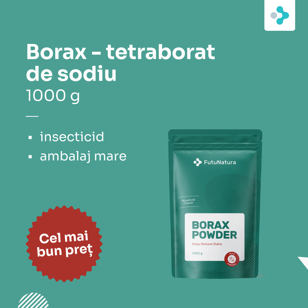 Borax – tetraborat de sodiu, 1000 g - FutuNatura.ro