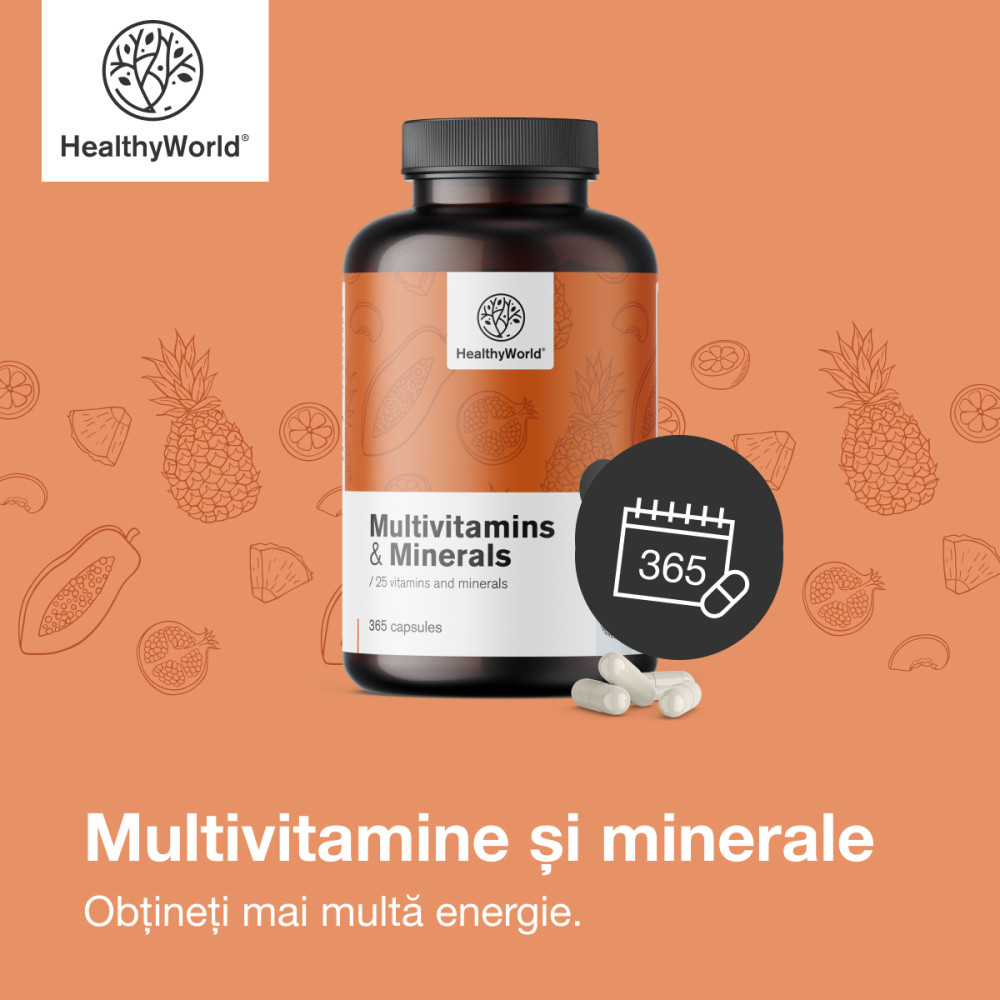 Multivitamine și minerale, 365 de capsule - FutuNatura.ro