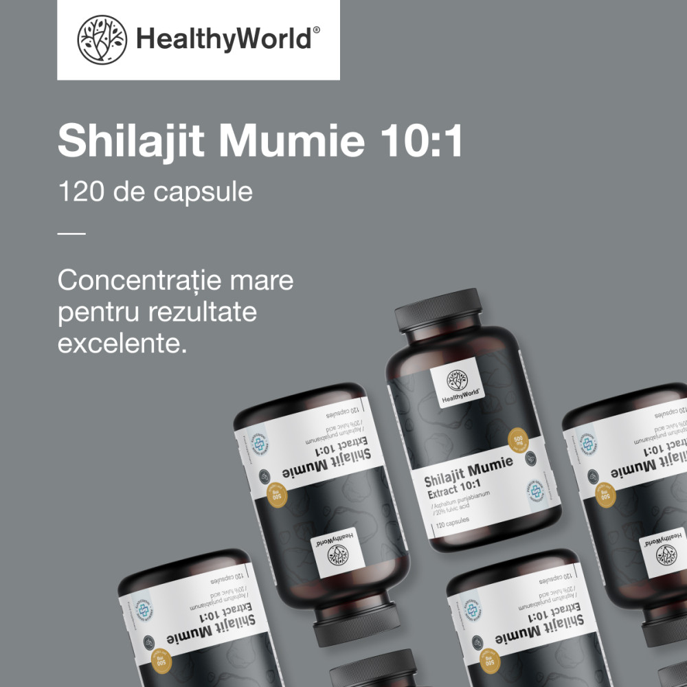 Shilajit Mumie Extract 10:1, 120 de capsule - FutuNatura.ro