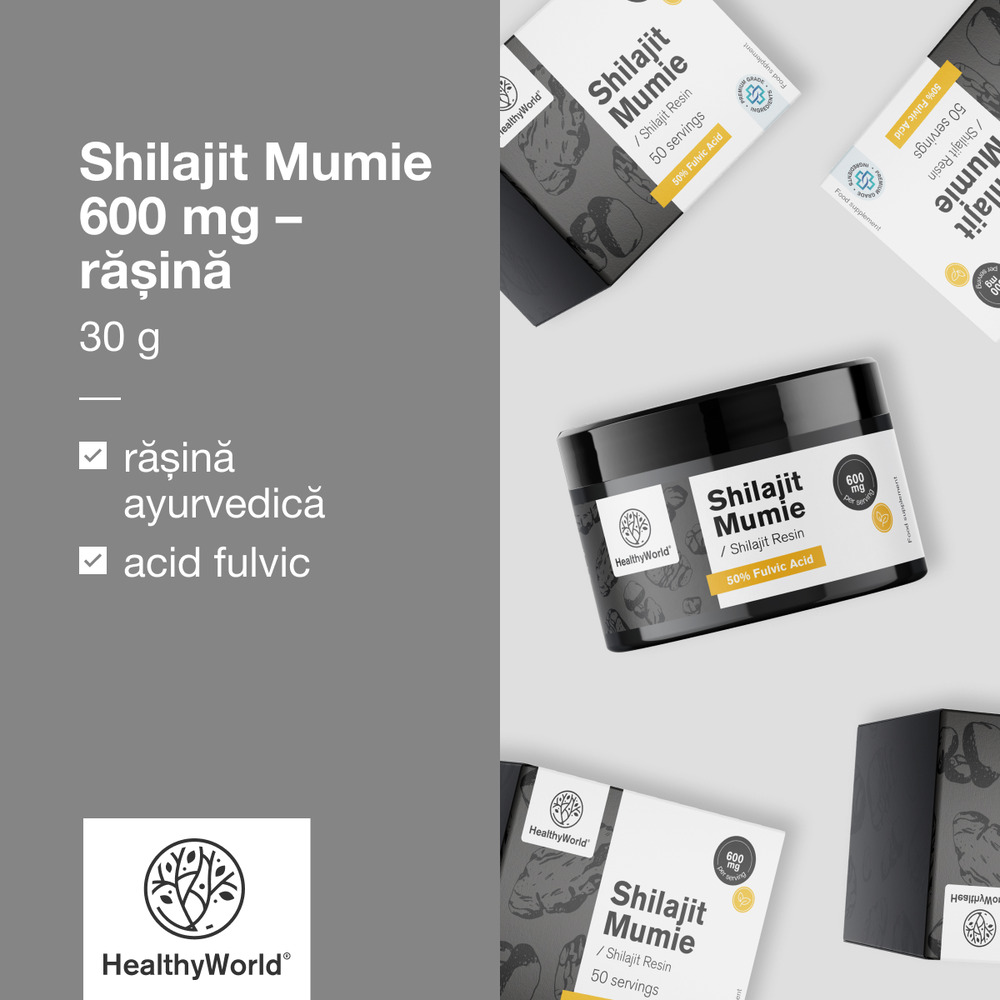 Shilajit Mumie 600 mg – rășină, 30 g - FutuNatura.ro