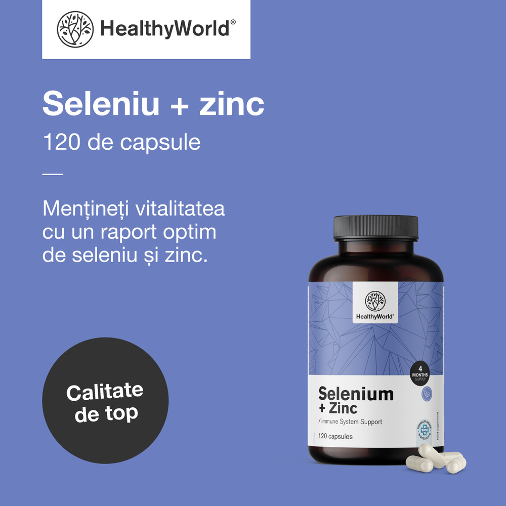 Seleniu + zinc, 120 de capsule - FutuNatura.ro