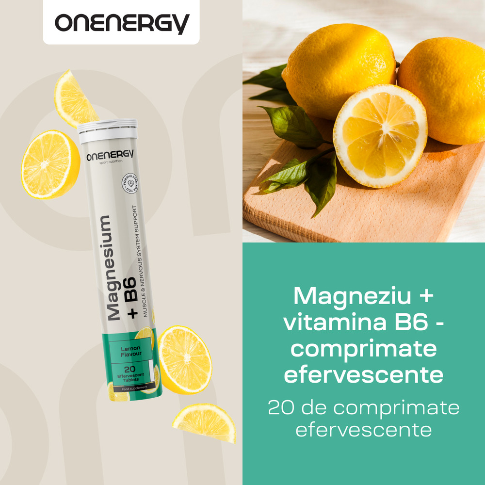 Magneziu + vitamina B6 - comprimate efervescente, 20 de comprimate ...